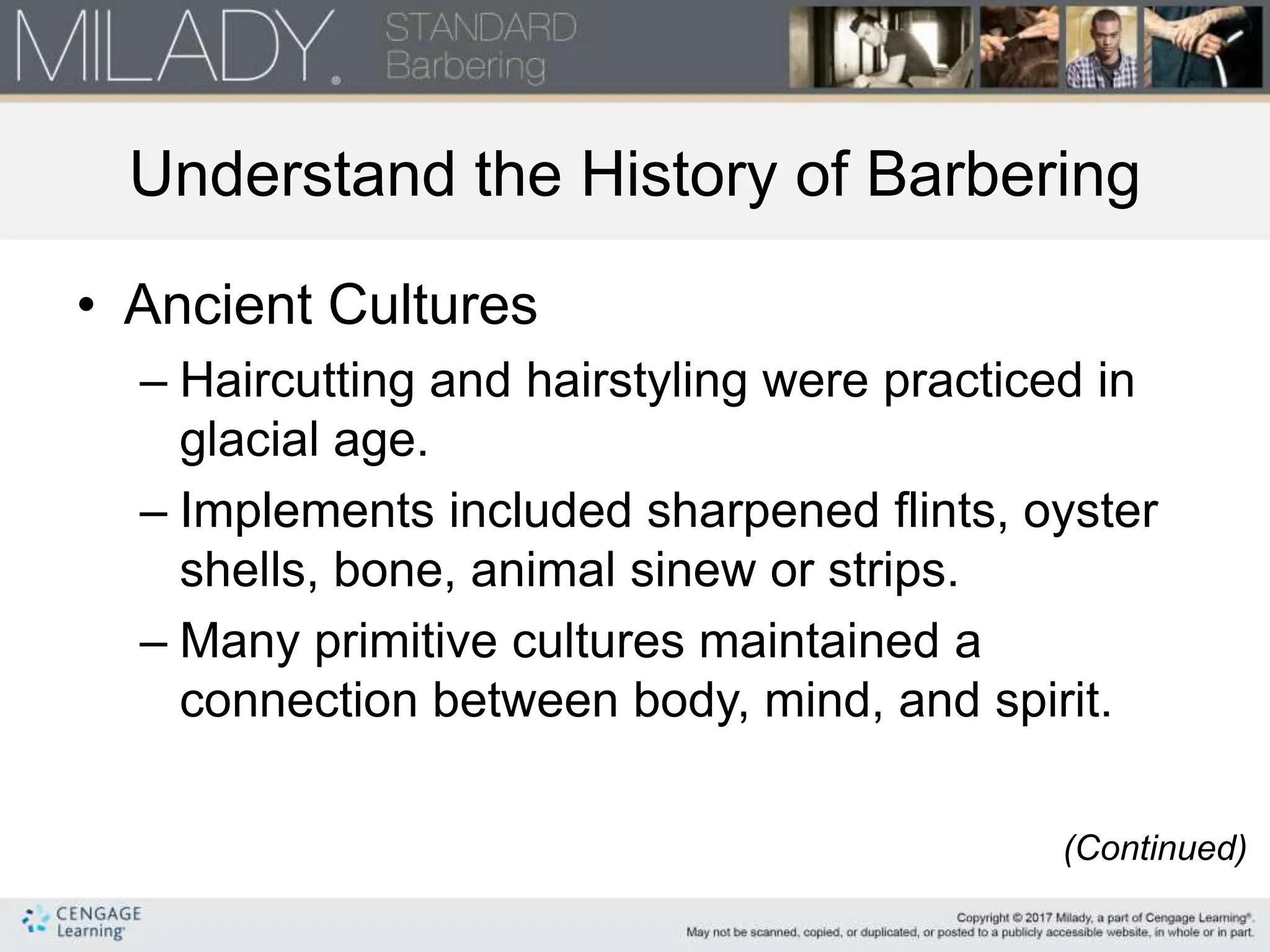 Milady Barber Chapter 1 History SLide show presentation | PPTX