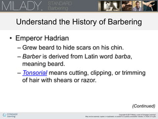 Milady Barber Chapter 1 History SLide show presentation | PPTX