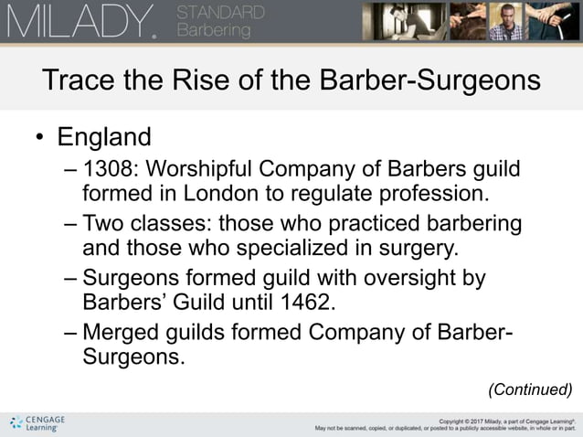 Milady Barber Chapter 1 History SLide show presentation | PPTX