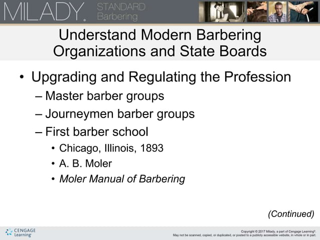 Milady Barber Chapter 1 History SLide show presentation | PPTX