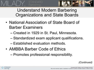 Milady Barber Chapter 1 History SLide show presentation | PPTX