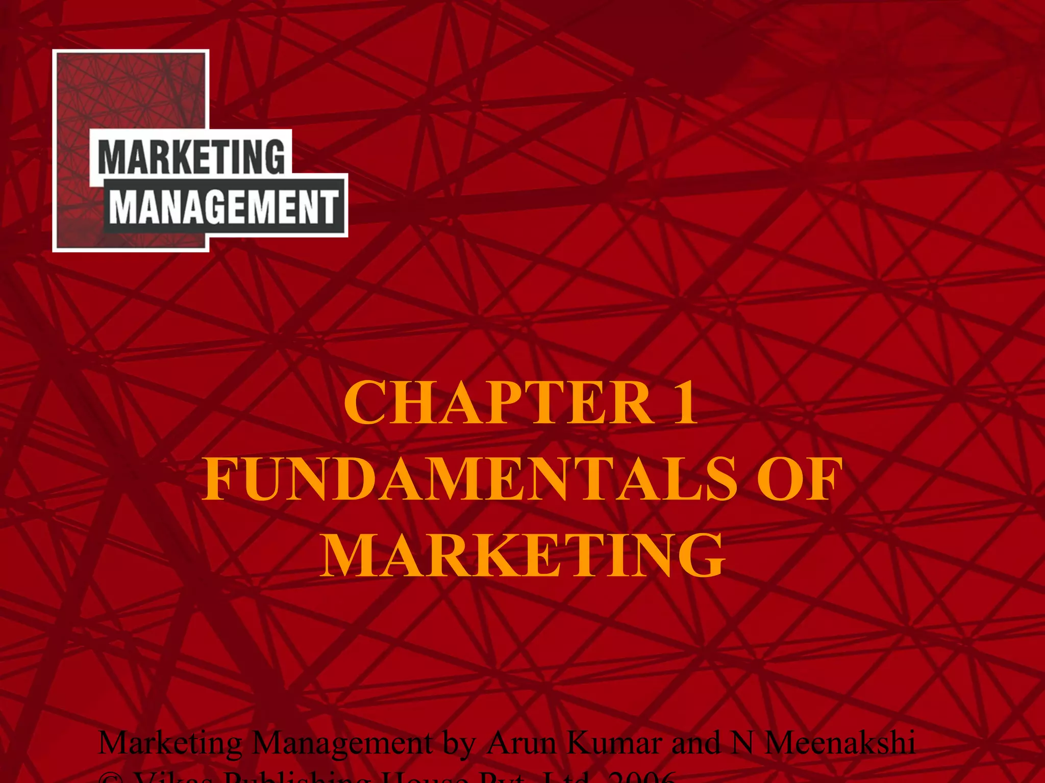 Chapter 01 (fundamentals of marketing) | PPT