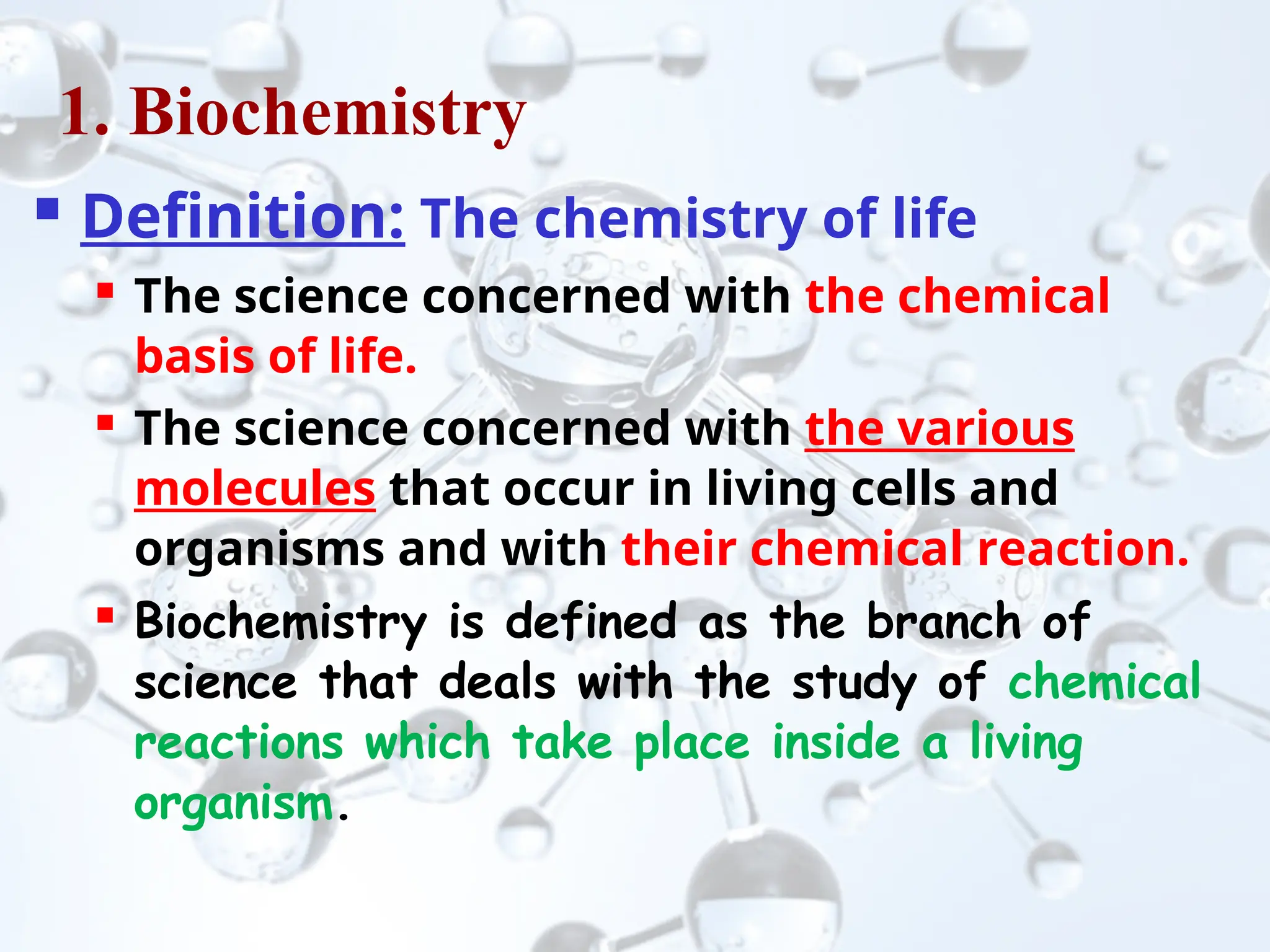 Introduction to Biochemistry . | PPT