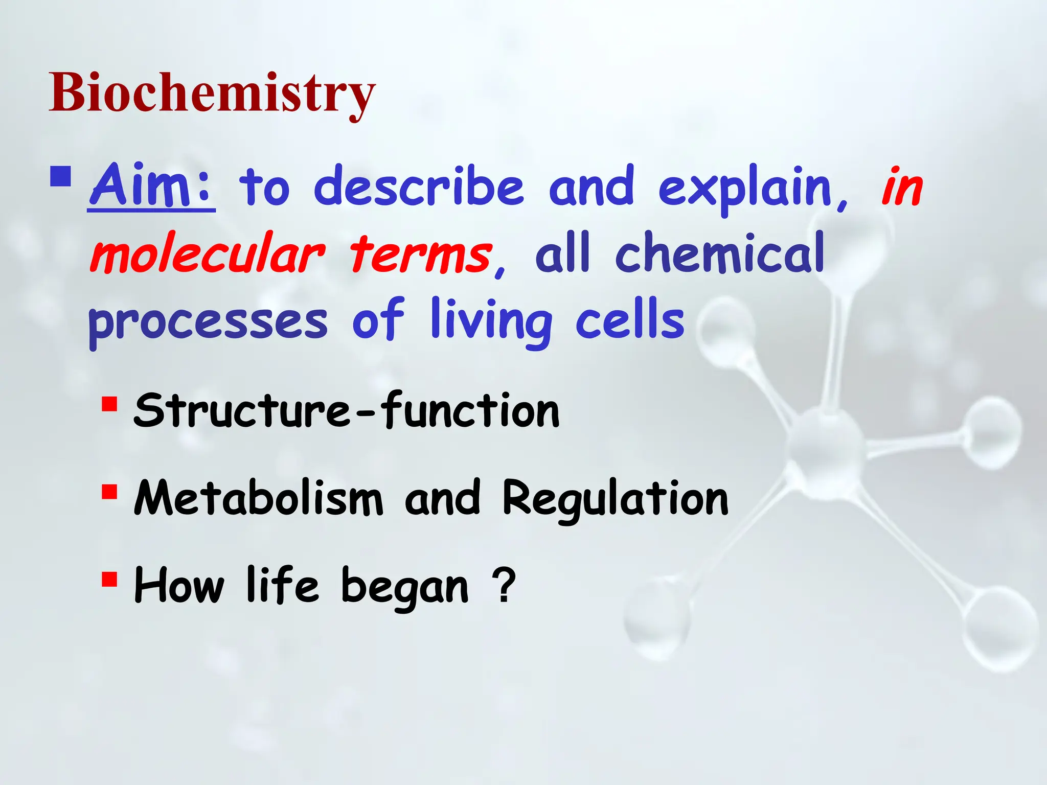 Introduction to Biochemistry . | PPT