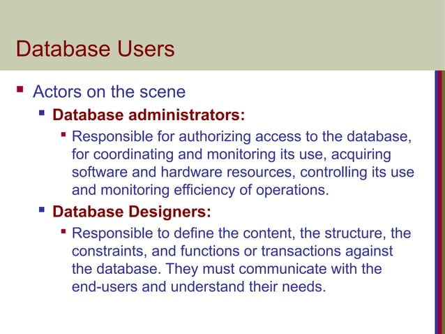 Dbms Introduction Database Users And Databases Ppt