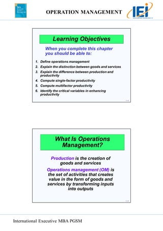 Chapter 01 operations_and_productivity | PDF