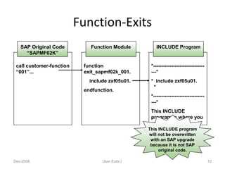 Chapter 01 user exits | PPT