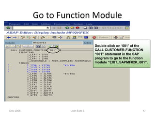 Chapter 01 user exits | PPT