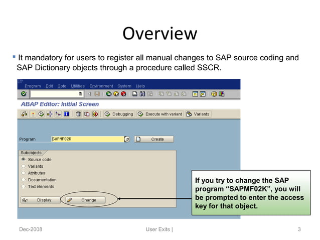 Chapter 01 user exits | PPT | Operating Systems | Computer Software and Applications