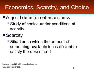 Chapter 01 what is economics | PPT