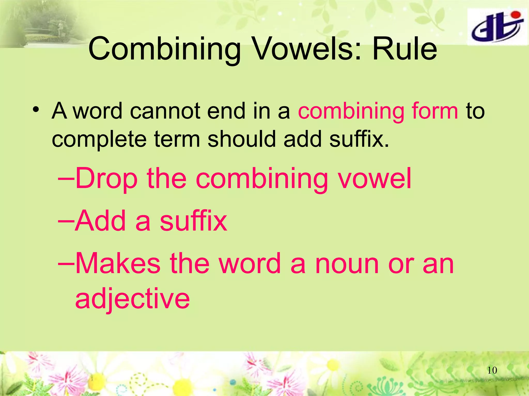 Chapter01 wordbuildingrules Terminology | PPT
