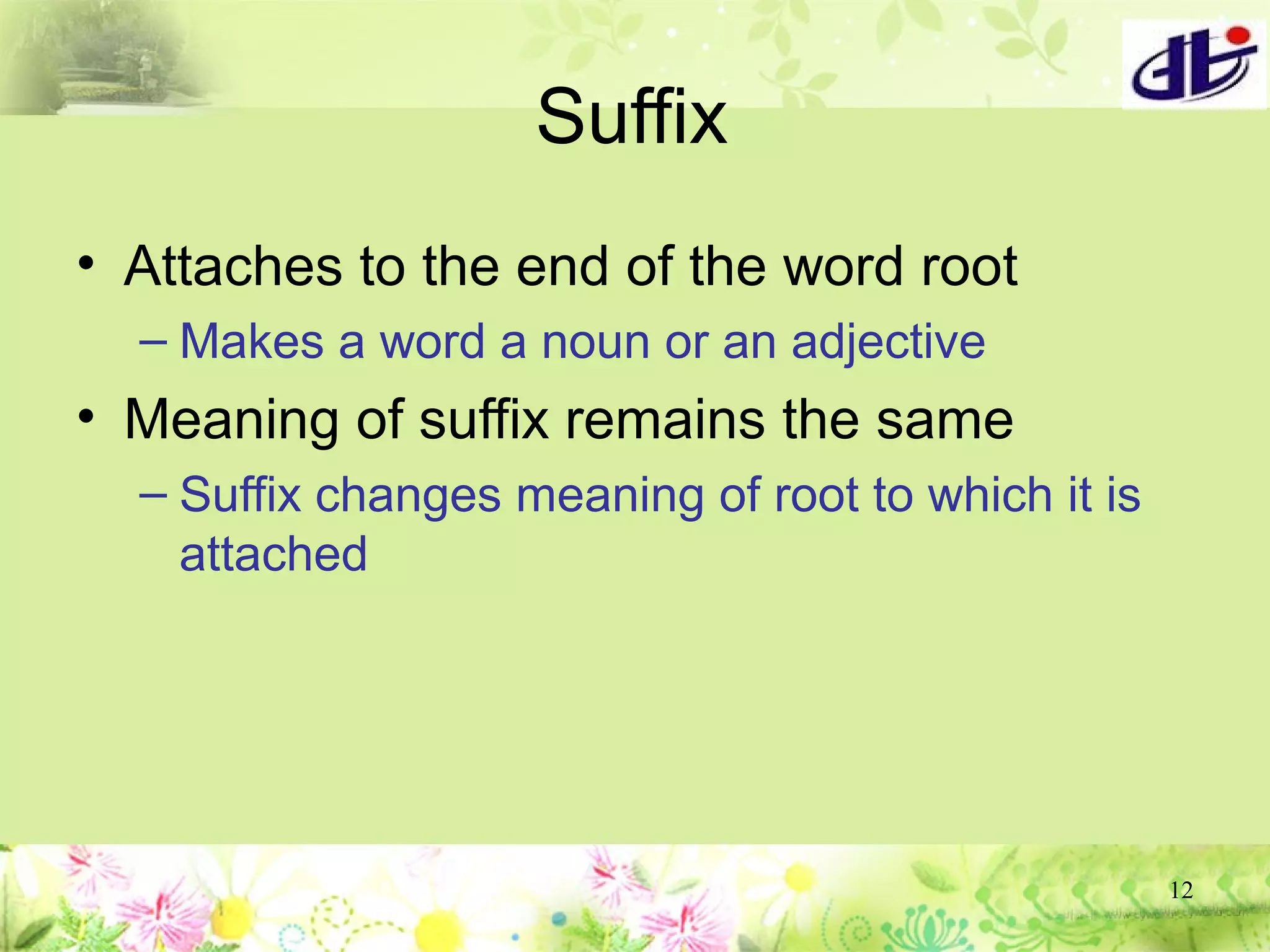 Chapter01 wordbuildingrules Terminology | PPT