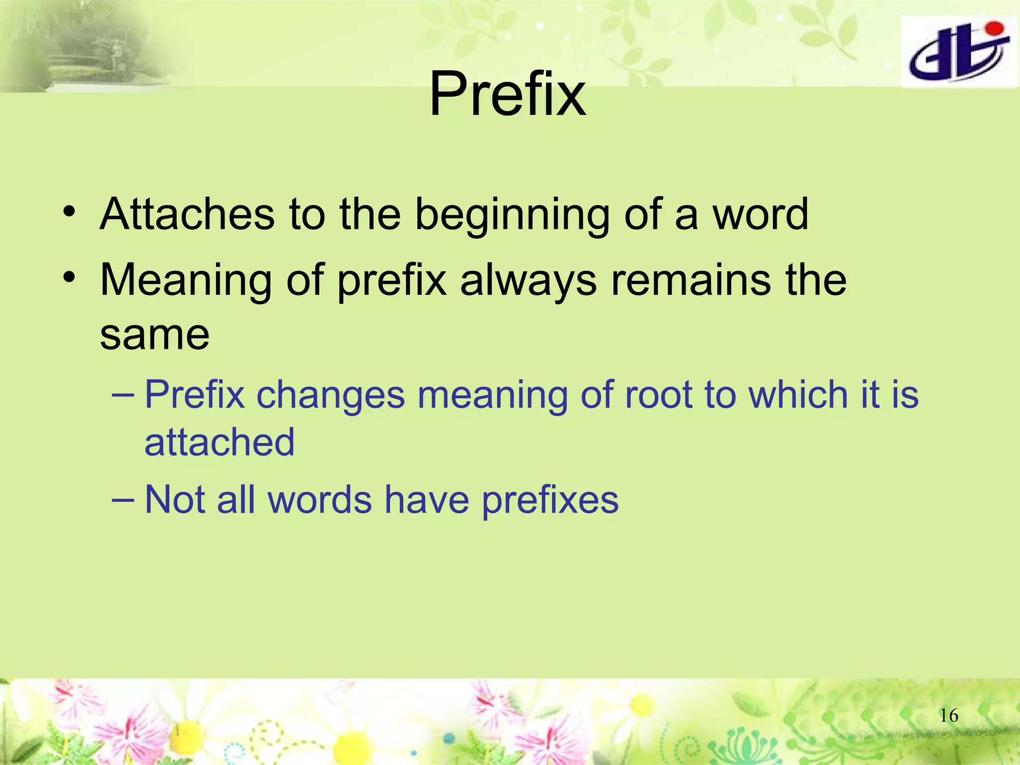 Chapter01 wordbuildingrules Terminology | PPT