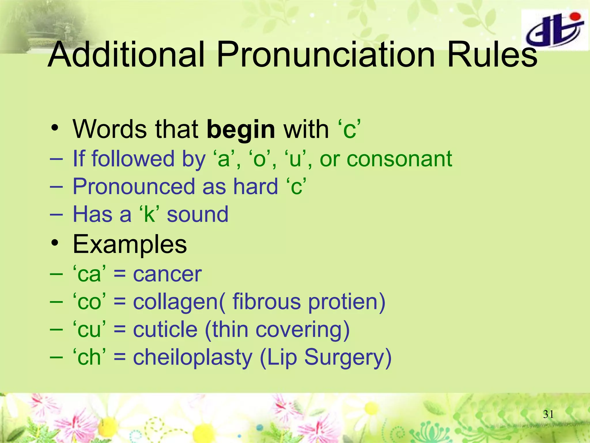 Chapter01 wordbuildingrules Terminology | PPT