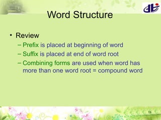 Chapter01 wordbuildingrules Terminology | PPT