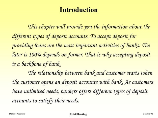 Deposit Accounts | PPT