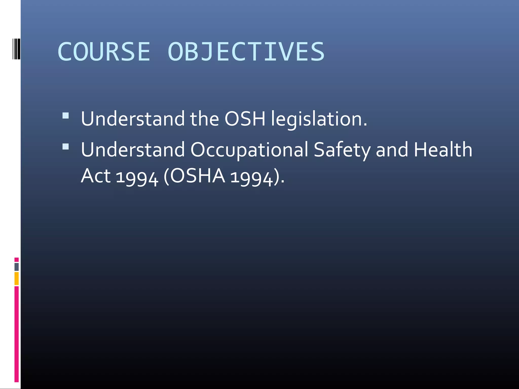 Chapter 02- OSHA Legition | PPT
