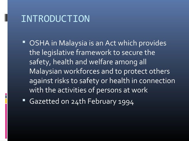 Chapter 02- OSHA Legition | PPT