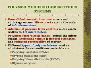 polymers for concrete repair | PPT | Chemistry | Science