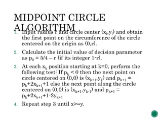 Computer Graphics - lines, Circles and ellipse | PPTX