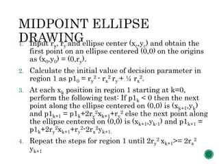 Computer Graphics - lines, Circles and ellipse | PPTX