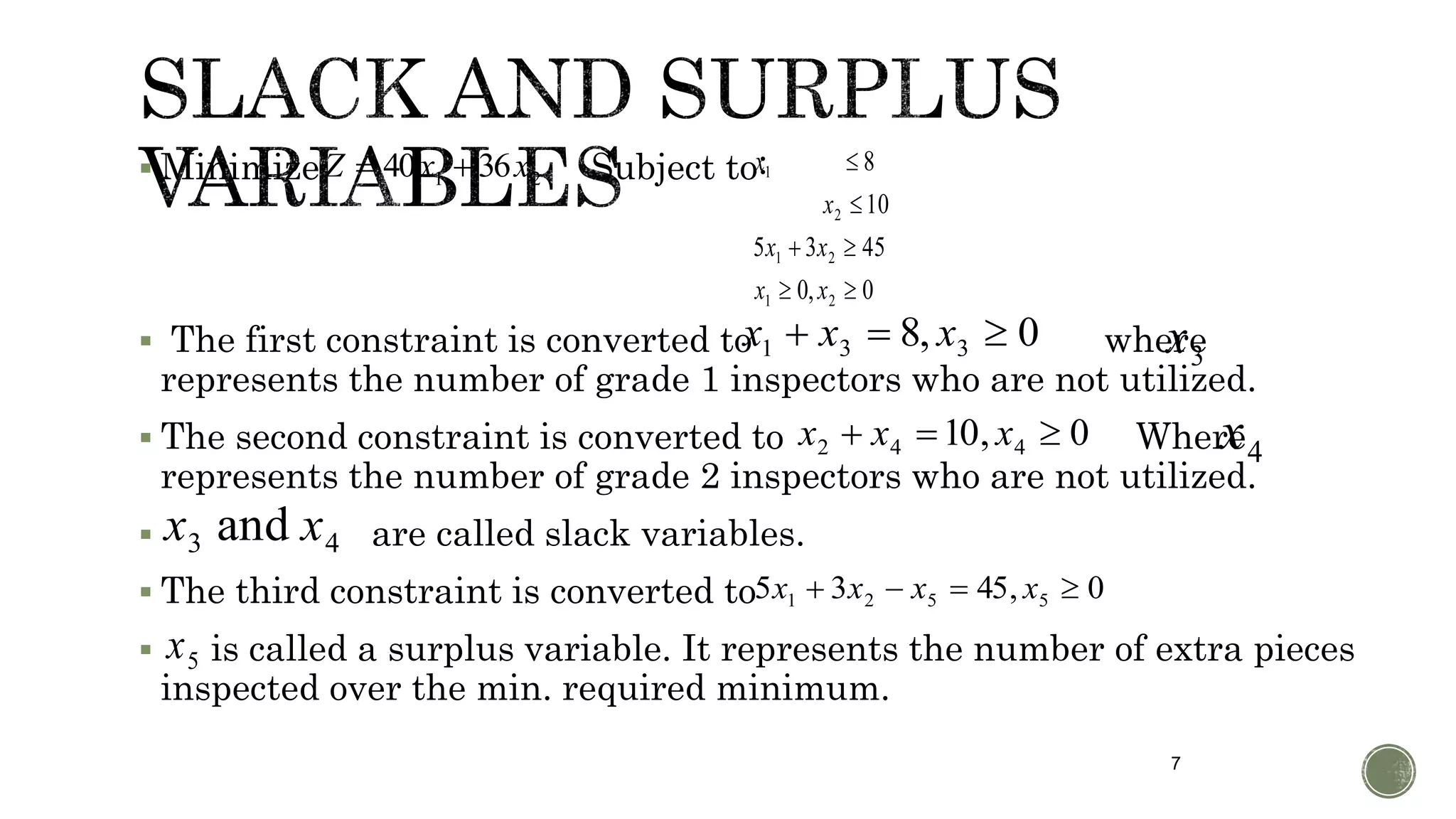 Operations Research - Simplex Method Introduction | PPTX