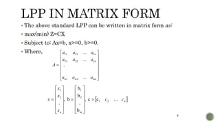 Operations Research - Simplex Method Introduction | PPTX