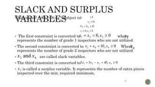 Operations Research - Simplex Method Introduction | PPTX