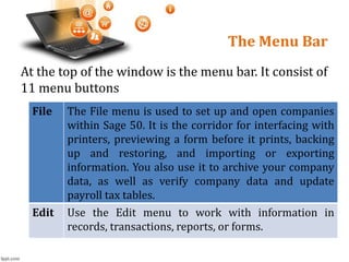 GETTING ACQUAINTED WITH SAGE 50 | PPTX | Operating Systems | Computer ...