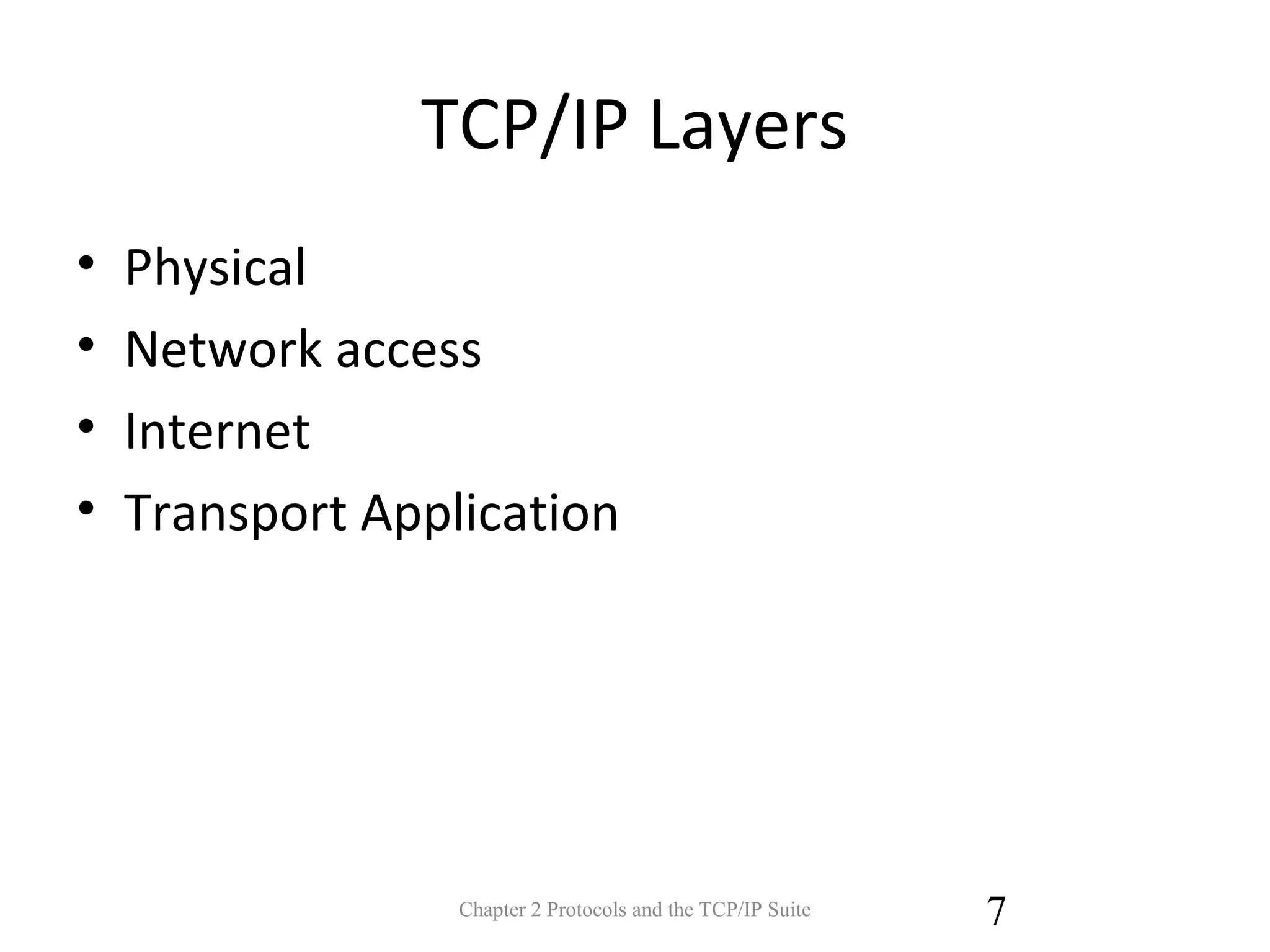 protocol and the TCP/IP suite Chapter 02 | PPT