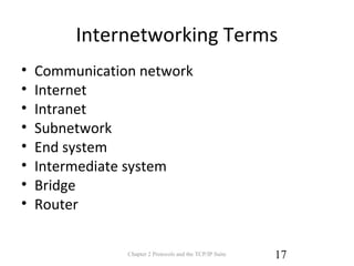 protocol and the TCP/IP suite Chapter 02 | PPT
