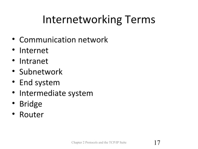 protocol and the TCP/IP suite Chapter 02 | PPT | Computer Networking | Computing