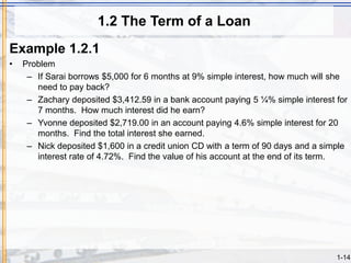 introduction to simple interest and valuing to financial assets | PPT
