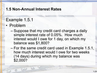 introduction to simple interest and valuing to financial assets | PPT