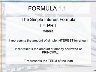 introduction to simple interest and valuing to financial assets | PPT