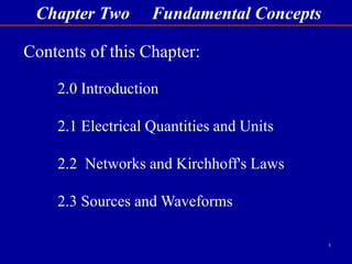 Fundamental concepts of electrical engineering | PPT