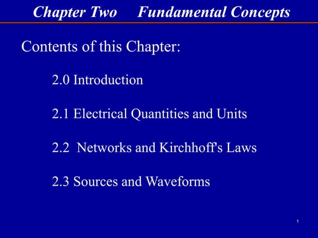 Fundamental concepts of electrical engineering | PPT