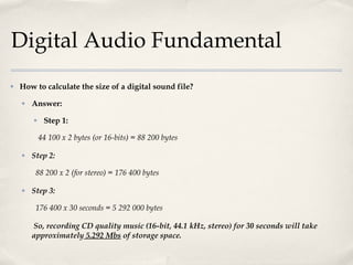 Chapter 02 audio recording - part i | PPT | Digital Audio | Computer ...