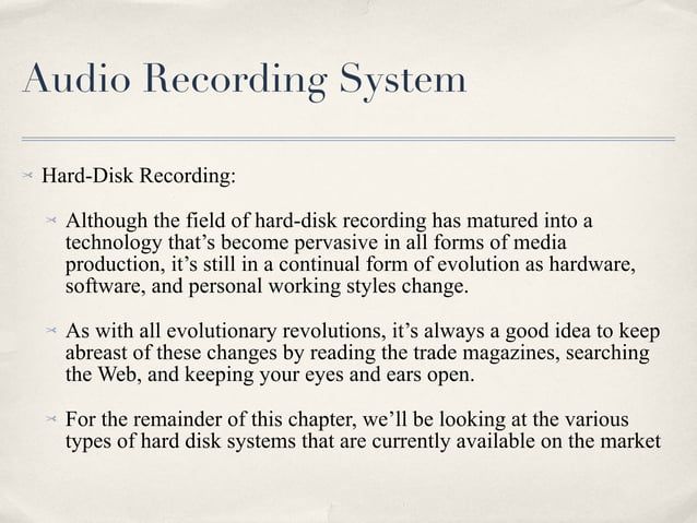 Chapter 02 audio recording - part ii | PPT