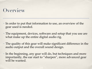 Chapter 02 audio recording - part ii | PPT