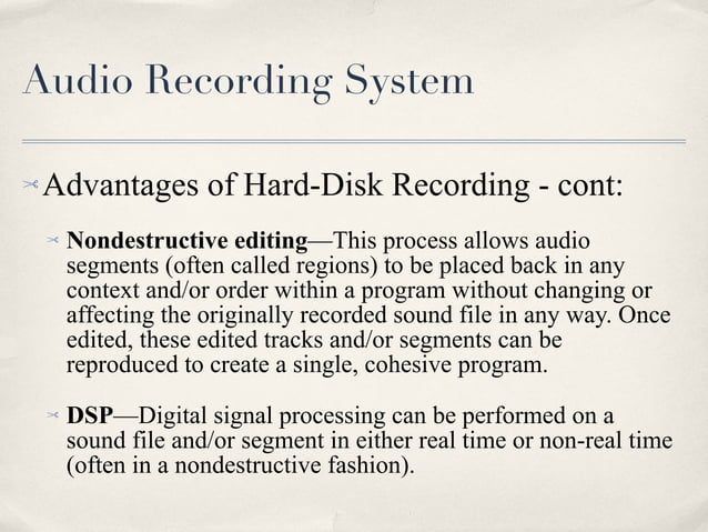 Chapter 02 audio recording - part ii | PPT