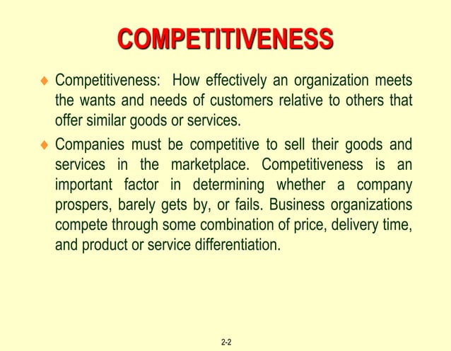 Chapter 02 - Competitiveness, Strategy, and Productivity.ppt | Business ...