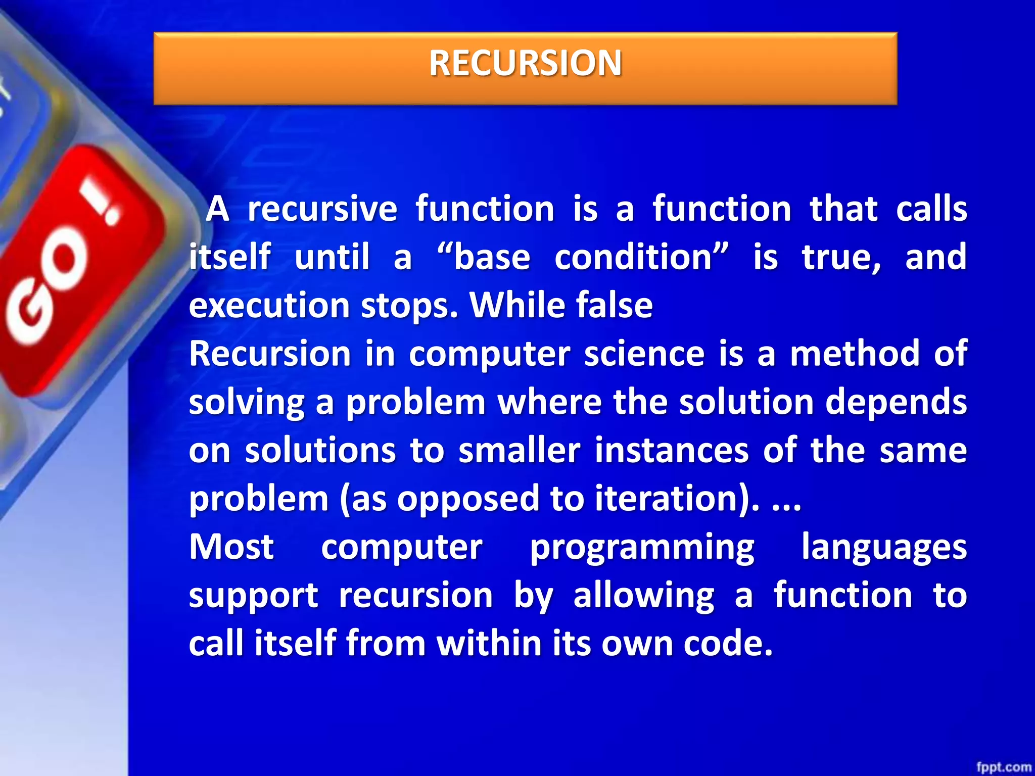 Chapter 02 functions -class xii | PPTX | Programming Languages | Computing