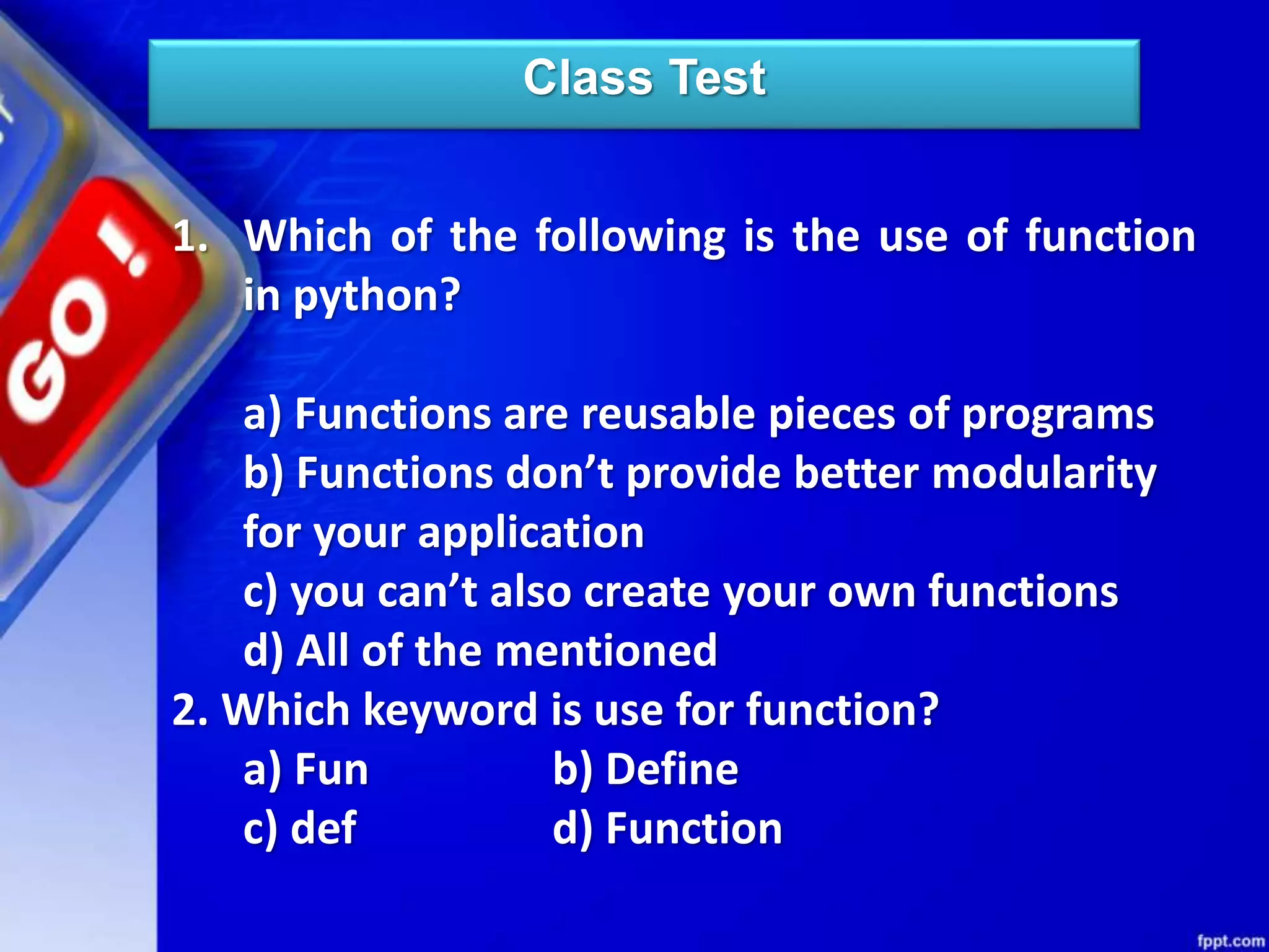 Chapter 02 functions -class xii | PPTX | Programming Languages | Computing