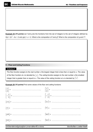 Discrete-Chapter 02 Functions and Sequences | PDF