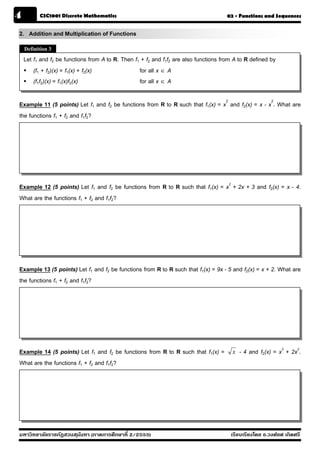Discrete-Chapter 02 Functions and Sequences | PDF