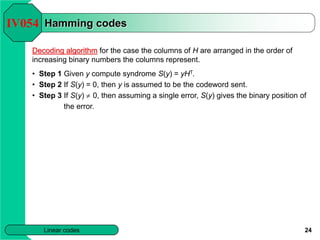 CHAPTER 02 - Linear codes.ppt | Programming Languages | Computing