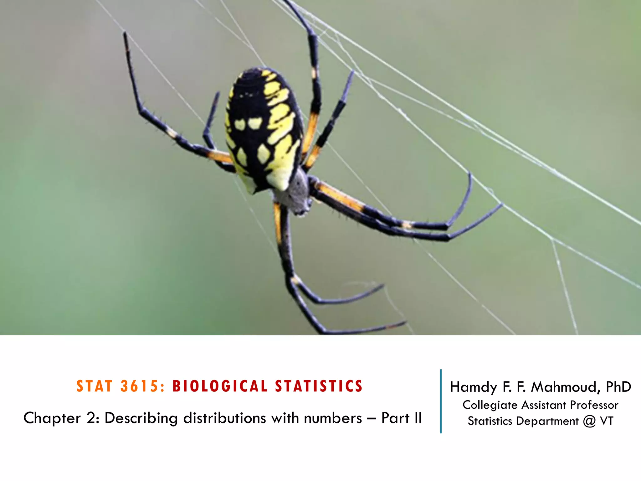 Chapter 02 describing distributions with numbers part II | PPT