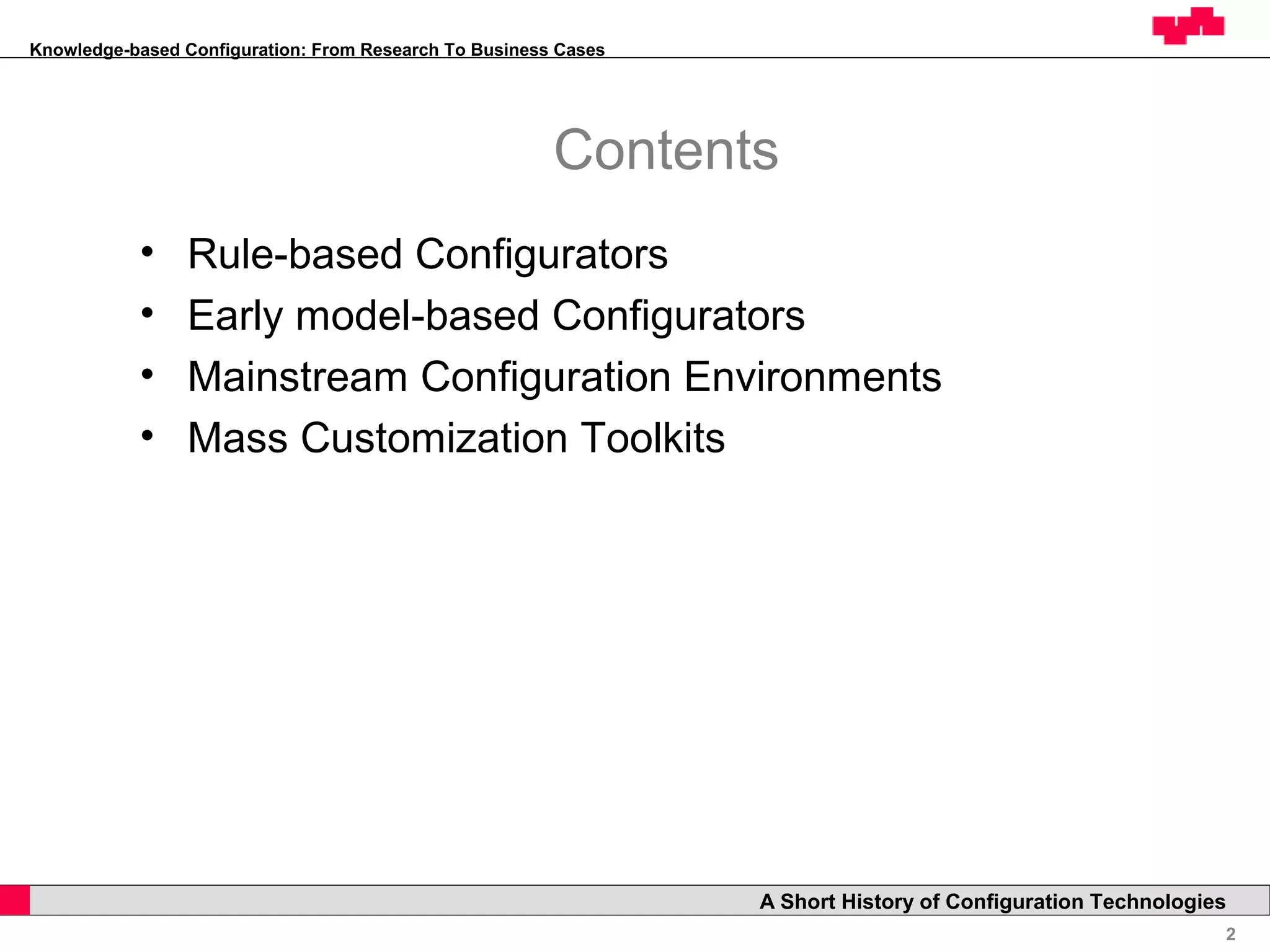 A Short History of Configuration Technologies | PPT