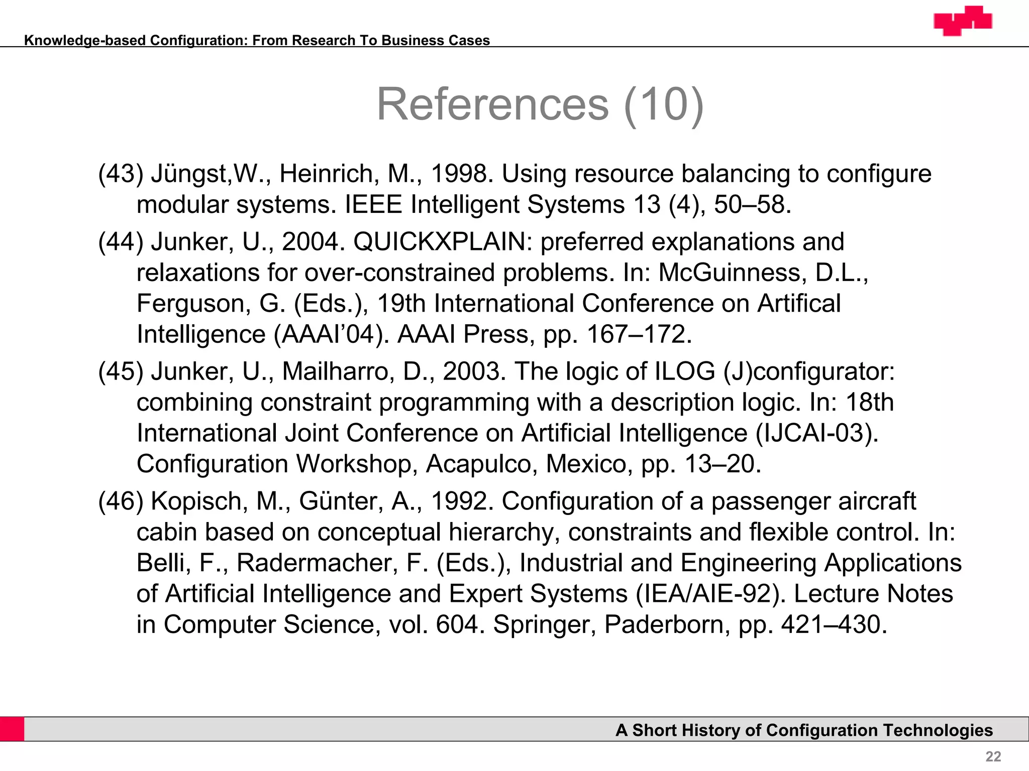 A Short History of Configuration Technologies | PPT